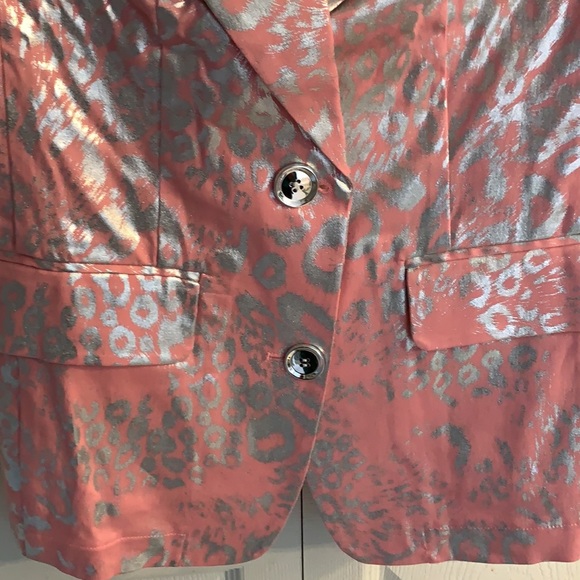 berek | Jackets & Coats | Berek Metallic Coated Animal Print Blazer ...